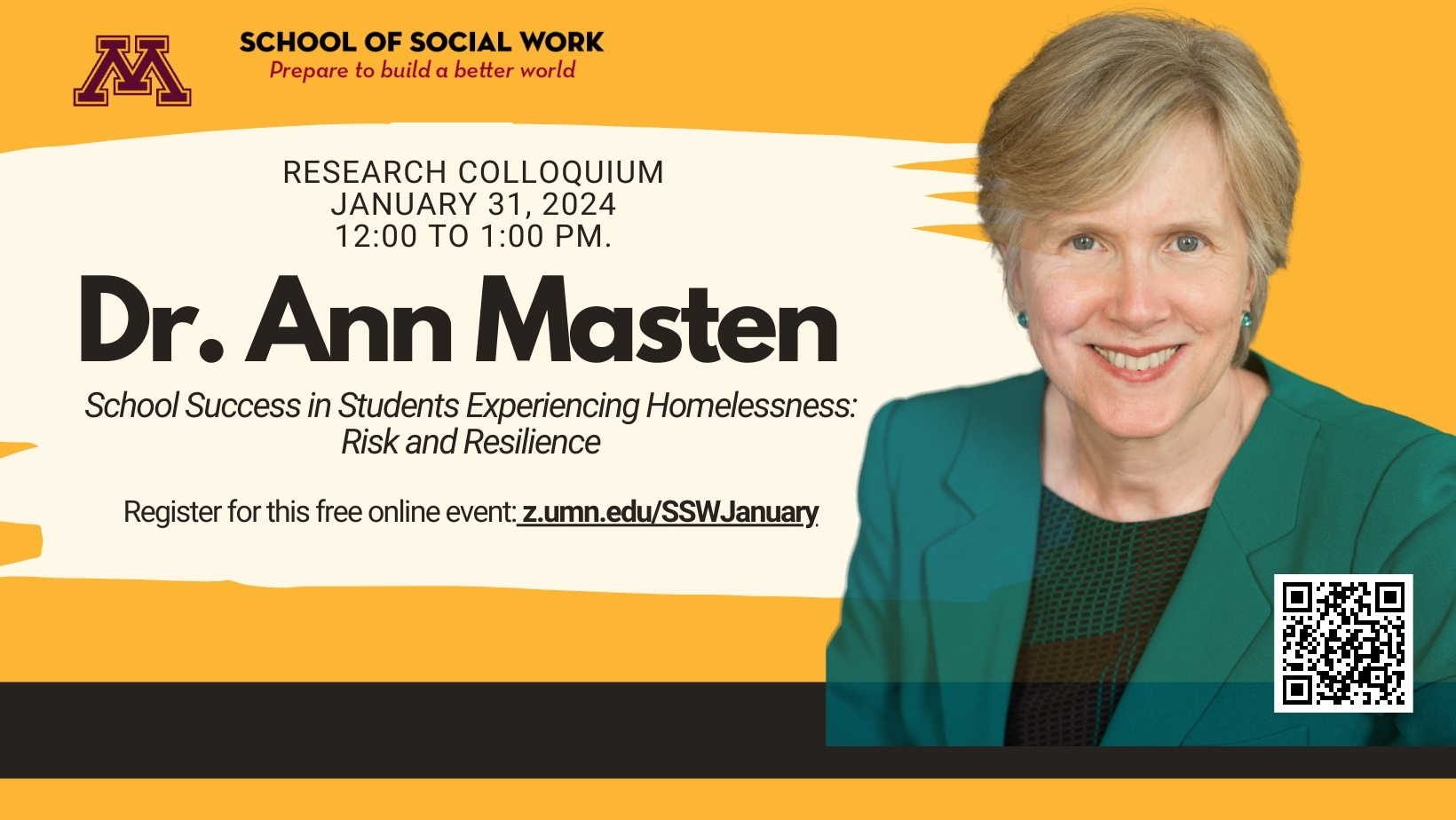 Dr. Ann Masten to Lead January Research Colloquium | School of Social Work
