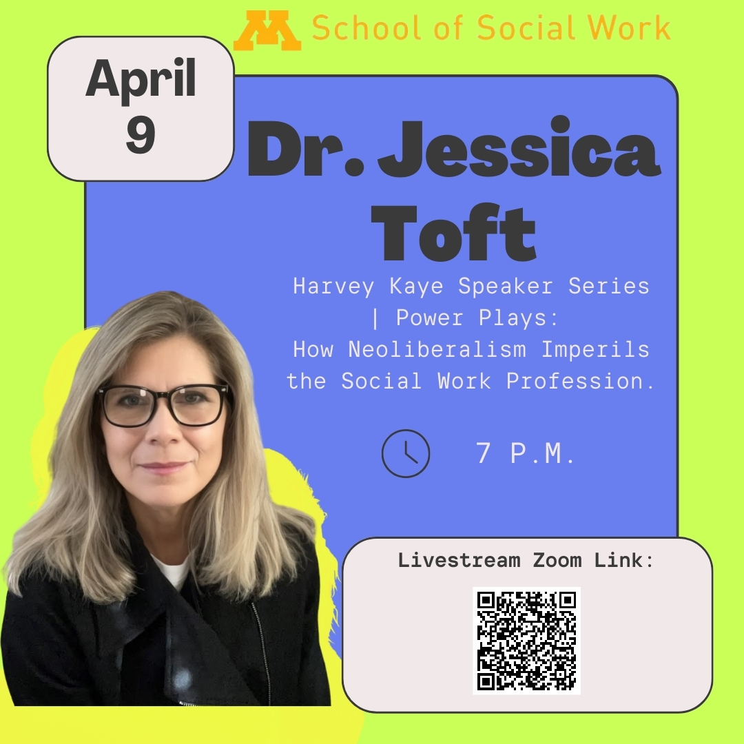 Dr. Jessica Toft at UW Green Bay Next Week | School of Social Work