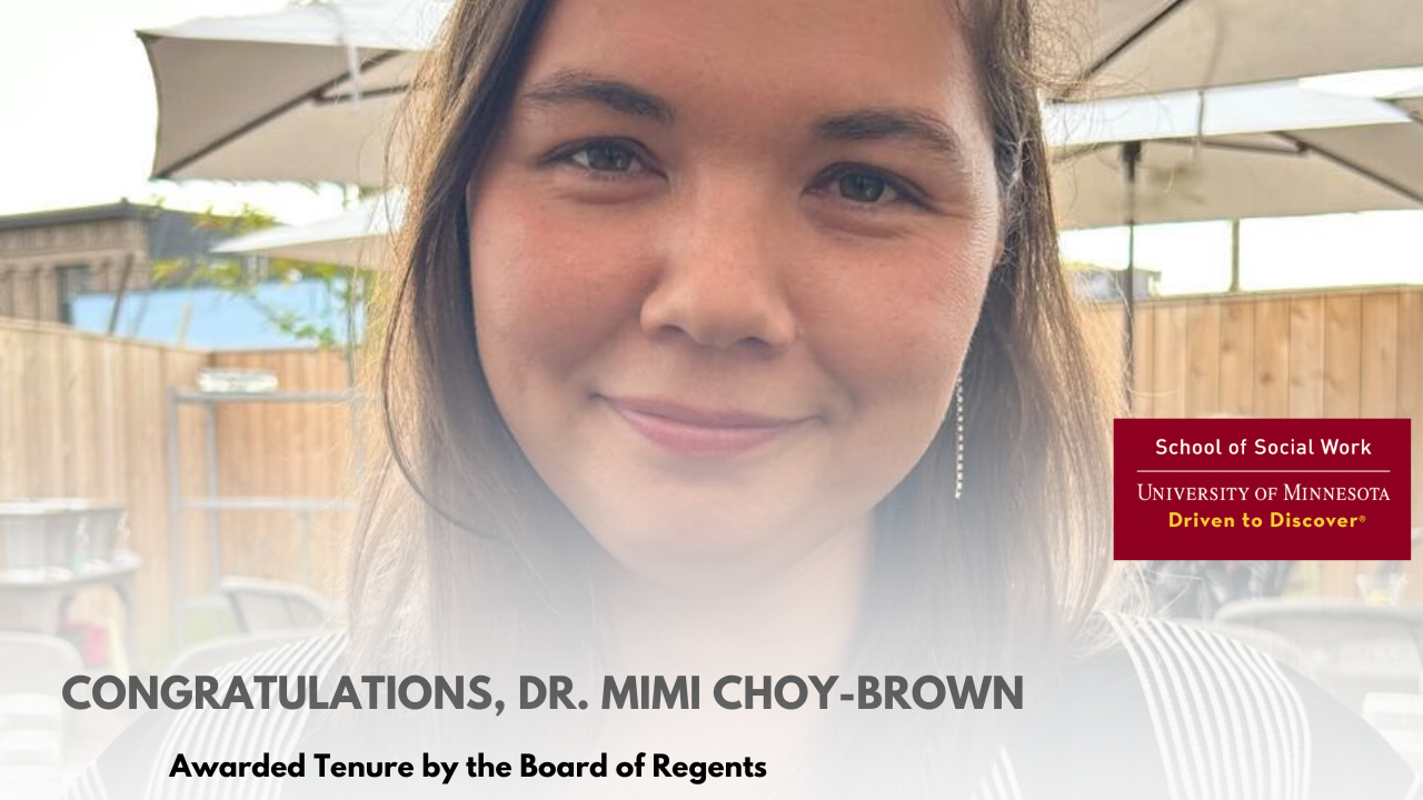 Dr. Mimi Choy-Brown Awarded Tenure | School of Social Work